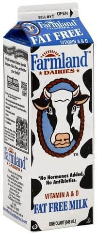 Farmland Fat Free Milk - 1 QT, Nutrition Information | Innit