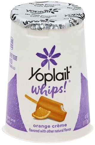 Yoplait Lowfat, Mousse, Orange Creme Flavored Yogurt - 4 oz, Nutrition ...