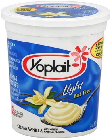 Yoplait Nonfat, Creamy Vanilla Yogurt - 2 lb, Nutrition Information | Innit