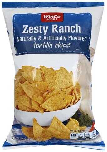 Winco Zesty Ranch Tortilla Chips - 11 oz, Nutrition Information | Innit