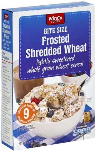 Winco Foods Shredded Wheat, Frosted, Bite Size Cereal - 18 oz ...