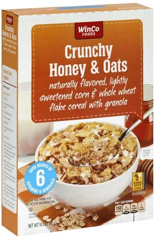 Winco Foods Honey & Oats, Crunchy Cereal - 14.5 oz, Nutrition ...