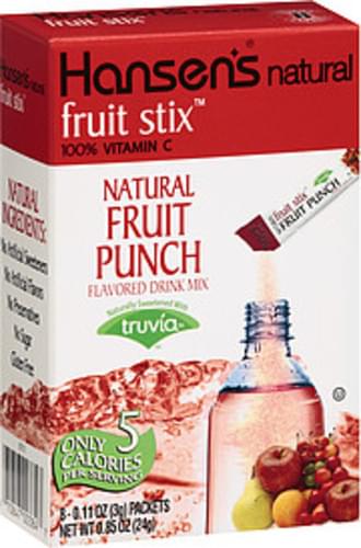 Hansen's Fruit Stix Natural Fruit Punch Flavored .11 Oz Packets Drink ...