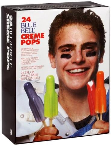 Blue Bell Creme Pops - 24 ea, Nutrition Information | Innit