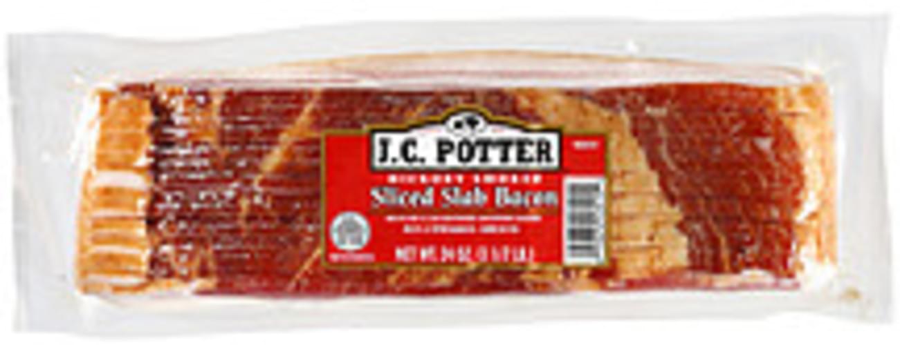 J.c. Potter Sliced Slab Premium Quality Bacon - 24 oz, Nutrition ...