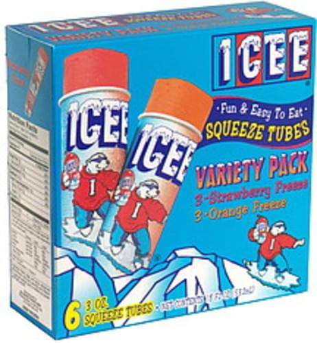 ICEE Variety Pack Squeeze Tubes - 6 ea, Nutrition Information | Innit