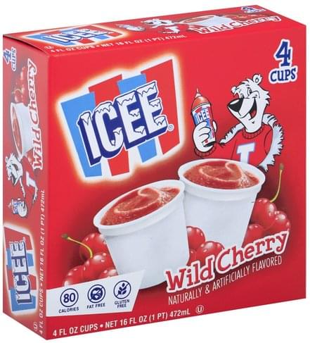 ICEE Wild Cherry Frozen Beverage - 4 ea, Nutrition Information | Innit