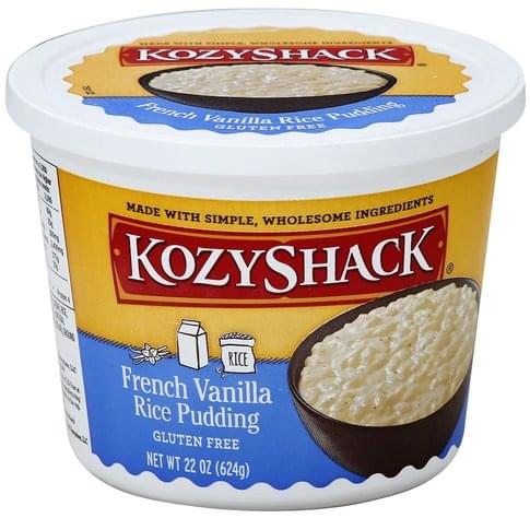 Kozy Shack French Vanilla Rice Pudding - 22 oz, Nutrition Information ...