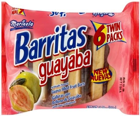 Marinela Guava Filled Fruit Bars - 6 ea, Nutrition Information | Innit