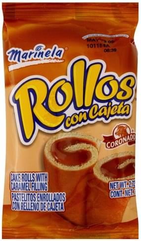 Marinela with Caramel Filling Cake Rolls - 2.72 oz, Nutrition ...
