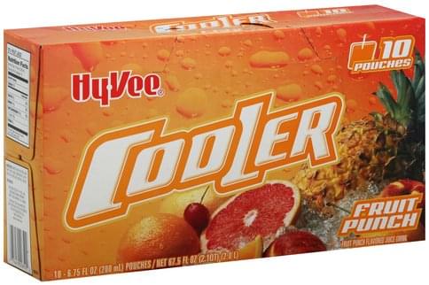 Hy Vee Fruit Punch Juice Drink - 10 ea, Nutrition Information | Innit