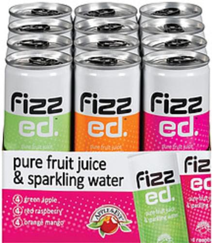 Apple & Eve Variety Pack 8.4 Oz Fizz Ed. Sparkling Juice Beverage - 12 ...
