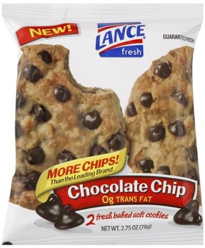 Lance Chocolate Chip Cookies - 2 ea, Nutrition Information | Innit