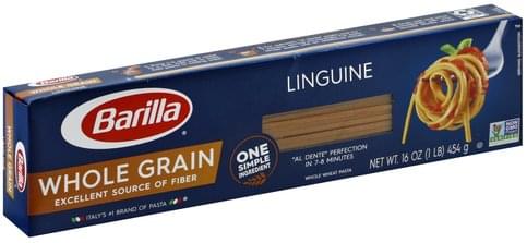 Barilla Whole Grain Pasta Nutrition Label