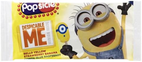 Popsicle Bello Yellow Strawberry Banana, Compai Blue Raspberry ...