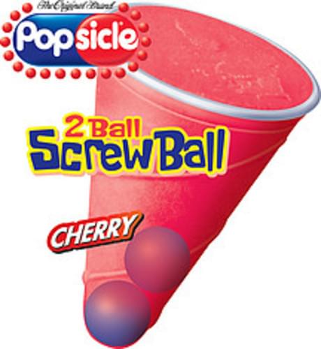 Popsicle 2 Ball Screwball Cherry Single Serve Novelty - 0, Nutrition ...