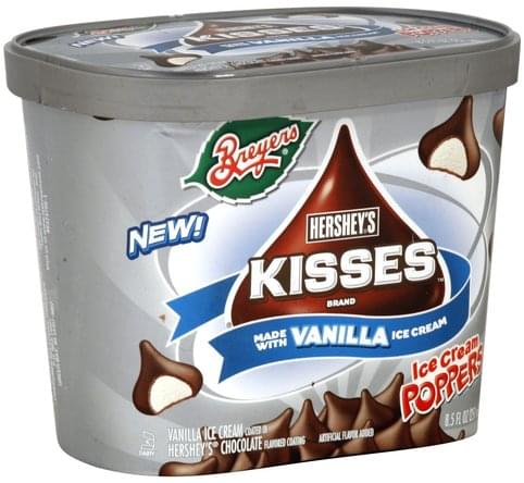 Breyers Hershey's Kisses, Made with Vanilla Ice Cream Ice Cream Poppers ...