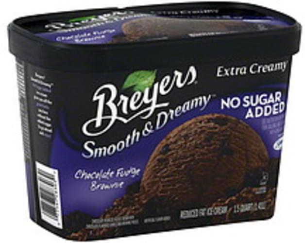Breyers Reduced Fat, No Sugar Added, Chocolate Fudge Brownie Ice Cream ... Breyers Reduced Fat, No Sugar Added, Chocolate Fudge Brownie Ice Cream ...