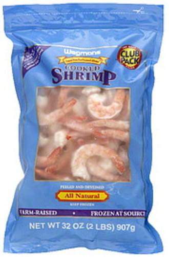 Wegmans Cooked Extra Large Shrimp Club Pack 32 Oz Nutrition