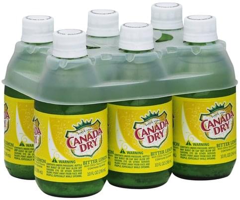 Canada Dry Bitter Lemon, Caffeine Free Soda - 6 ea, Nutrition ...