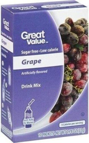 Great Value Grape Drink Mix - 0.78 oz, Nutrition Information | Innit