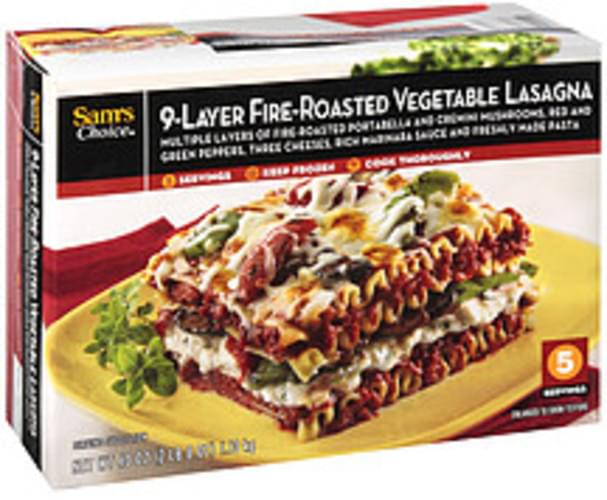 Sam's Choice Lasagna Vegetable 9-Layer Fire-Roasted Frozen Pasta - 40 ...