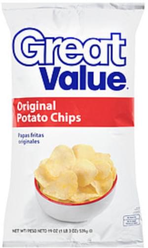 Great Value Original Potato Chips - 19 oz, Nutrition Information | Innit