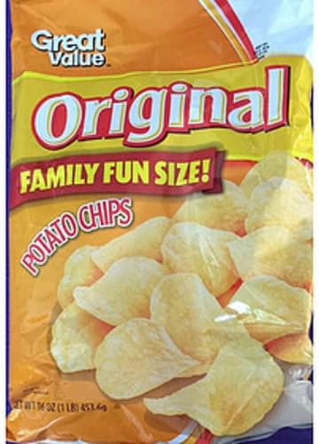 Great Value Original Potato Chips 28 G Nutrition Information Innit