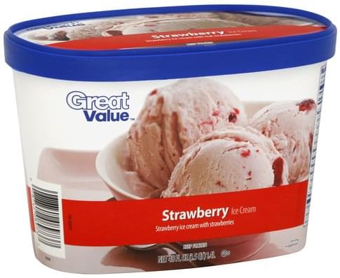 Great Value Strawberry Ice Cream