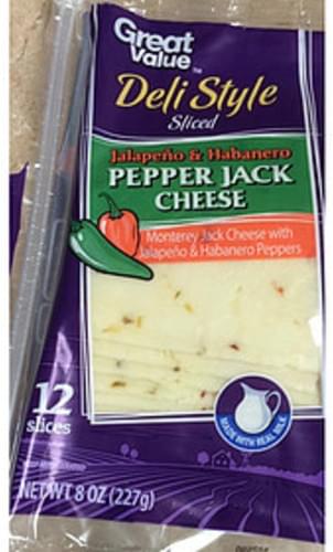 Great Value Jalapeno & Habanero Pepper Jack Cheese - 19 g, Nutrition ... Great Value Jalapeno & Habanero Pepper Jack Cheese - 19 g, Nutrition ...