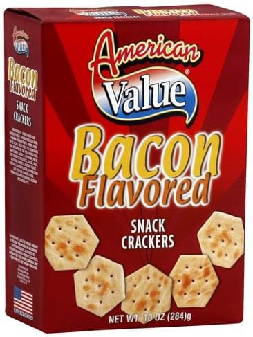 American Value Bacon Flavored Snack Crackers - 10 oz, Nutrition ...