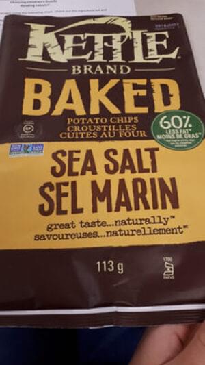Kettle Sea Salt Bakes Potato Chips 40 G Nutrition Information Innit