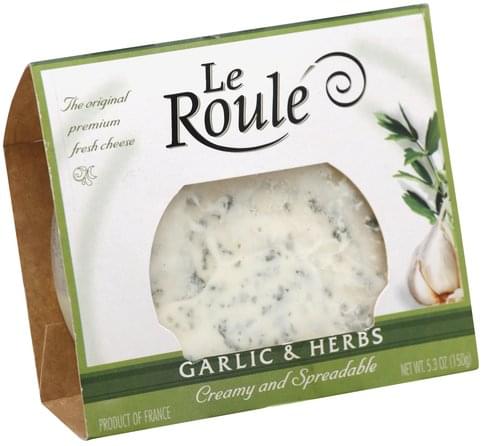 Le Roule Garlic & Herbs Cheese - 5.3 oz, Nutrition Information | Innit