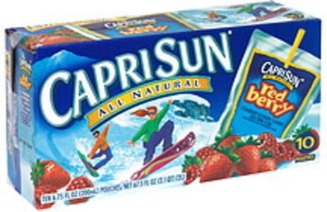 Capri Sun Red Berry Juice Drink Blend - 10 ea, Nutrition Information ...