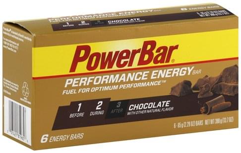 PowerBar Chocolate Energy Bars - 6 ea, Nutrition Information | Innit
