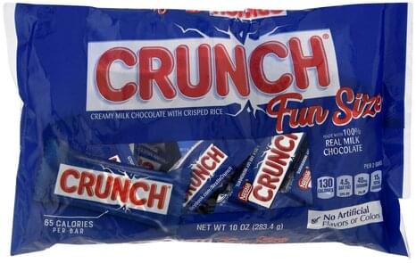 Crunch Fun Size Candy Bars - 10 oz, Nutrition Information | Innit