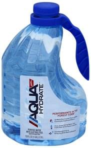Aqua Hydrate with Electrolytes, pH9+ Purified Water - 128 oz, Nutrition ...