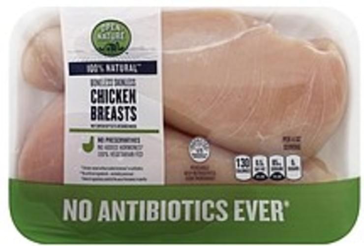 Open Nature Breast, Boneless, Skinless Chicken - 1 ea, Nutrition ...