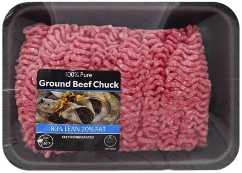 JBS 100% Pure Ground Beef Chuck - 1 ea, Nutrition Information | Innit
