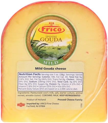 Frico Original Gouda, Mild Cheese - 1 ea, Nutrition Information | Innit