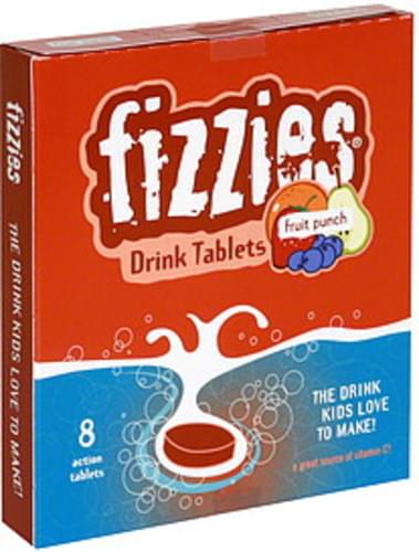 fizzies Fruit Punch Drink Tablets - 8 ea, Nutrition Information | Innit
