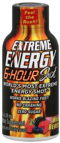 Extreme Energy Wild Berry 6-Hour Shot - 2 oz, Nutrition Information | Innit