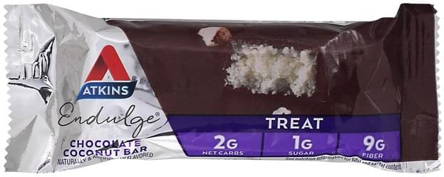Atkins Chocolate Coconut Bar Treat - 1.41 oz, Nutrition Information | Innit