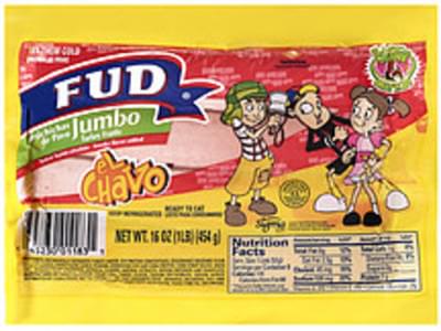 Fud Chicken and Pork Franks - 10 oz, Nutrition Information | Innit