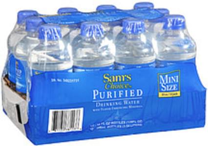 Sams Choice Purified Drinking Water, 10 Fl Oz, 15 Count