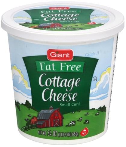 Giant Small Curd, Fat Free Cottage Cheese - 24 oz, Nutrition ...