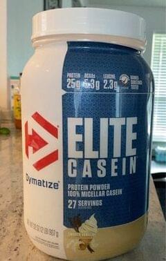 Dymatize Nutrition Smooth Vanilla Elite Casein - 32.8 g, Nutrition ...