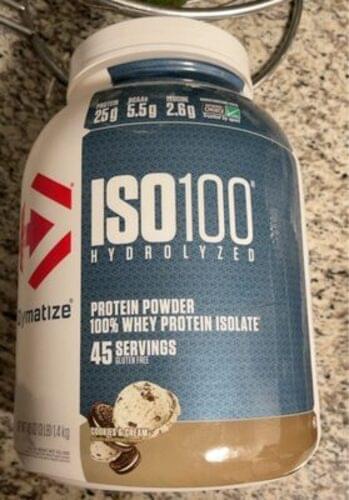 Dymatize Nutrition Cookies And Cream Iso 100 Hydrolyzed Whey Protein