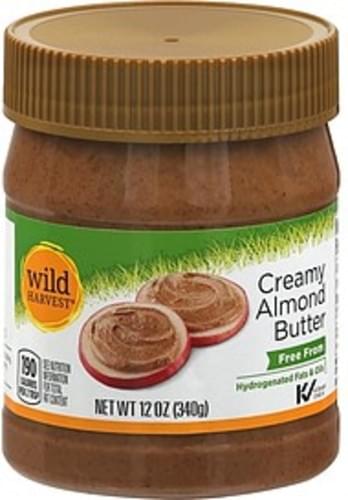 Wild Harvest Creamy Almond Butter - 12 oz, Nutrition Information | Innit Wild Harvest Creamy Almond Butter - 12 oz, Nutrition Information | Innit