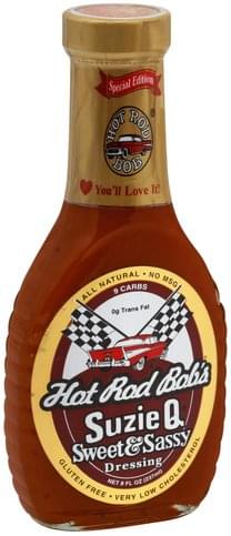 Hot Rod Bobs Suzie Q Sweet & Sassy Dressing - 8 oz, Nutrition ...